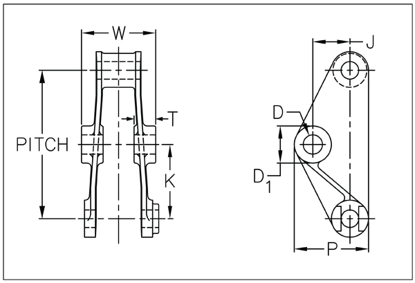 Item # 730-M1, 700 Class Pintle Chain Attachment On Allied-Locke Industries