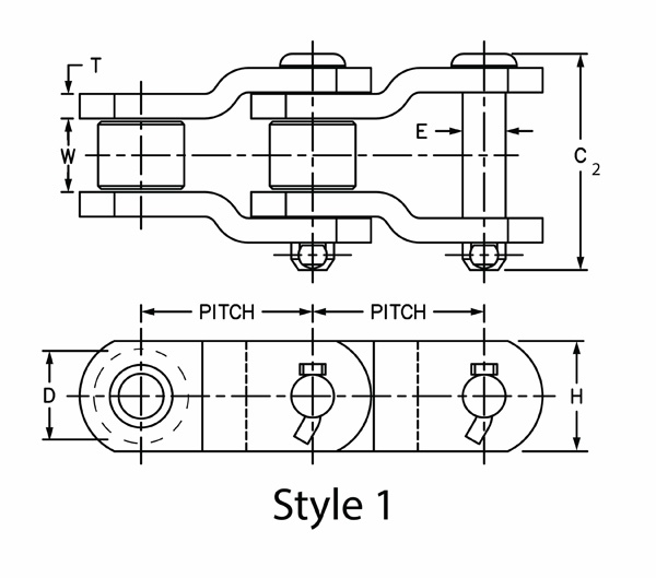 Item # MXS3075, MXS Class Offset Drive Chain On Allied-Locke Industries