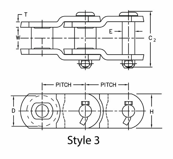Item # MSS6065, MSS Class Offset Drive Chain On Allied-Locke Industries