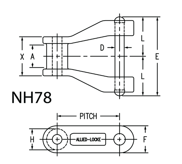 Item # NH78, NH78 Non-Metallic Chain On Allied-Locke Industries