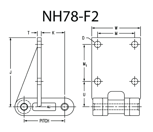 NCS720S/NH78 Non-Metallic Chain Attachments On Allied-Locke Industries