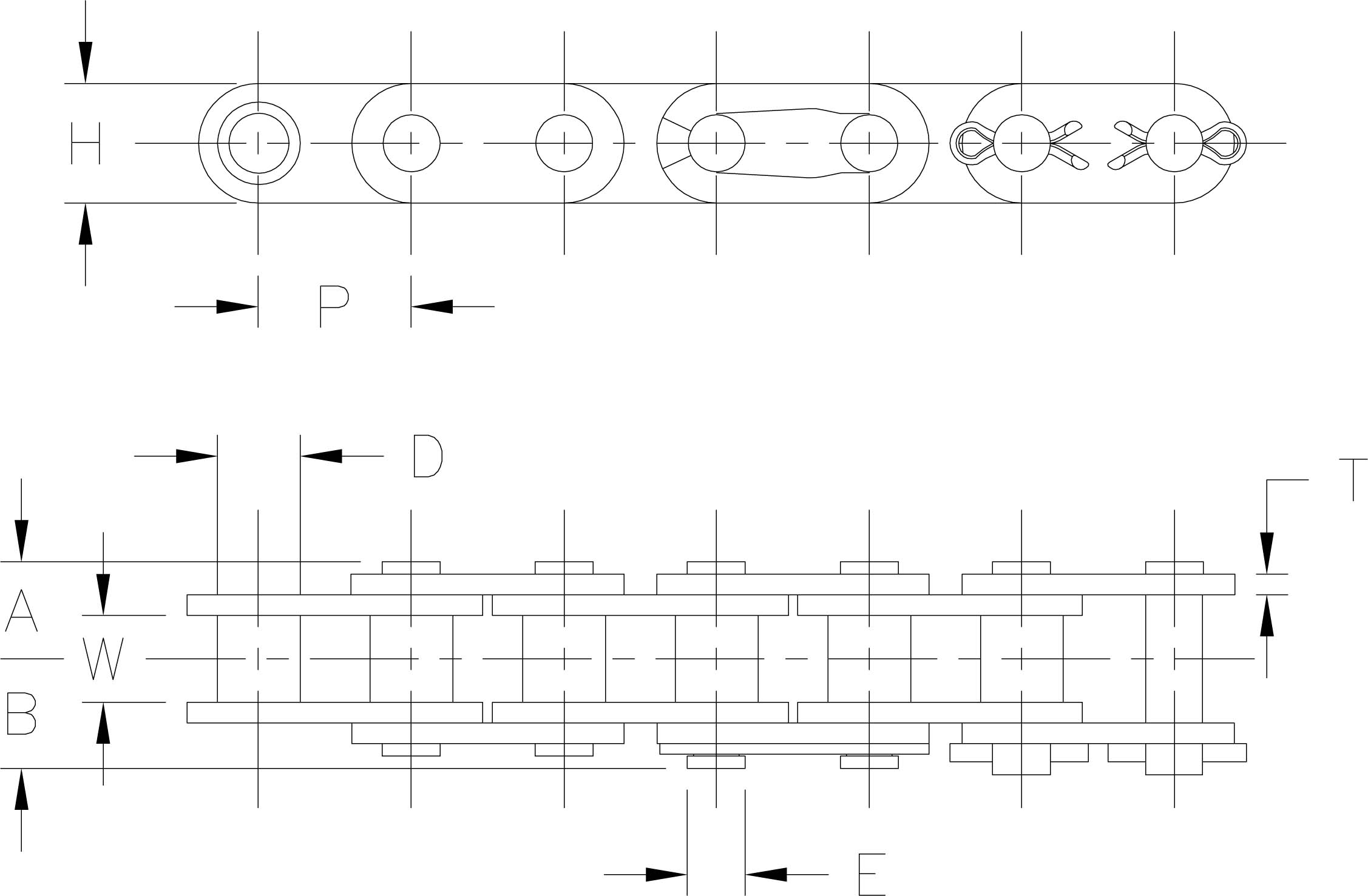 Straight Sidebar Chains On Allied-Locke Industries