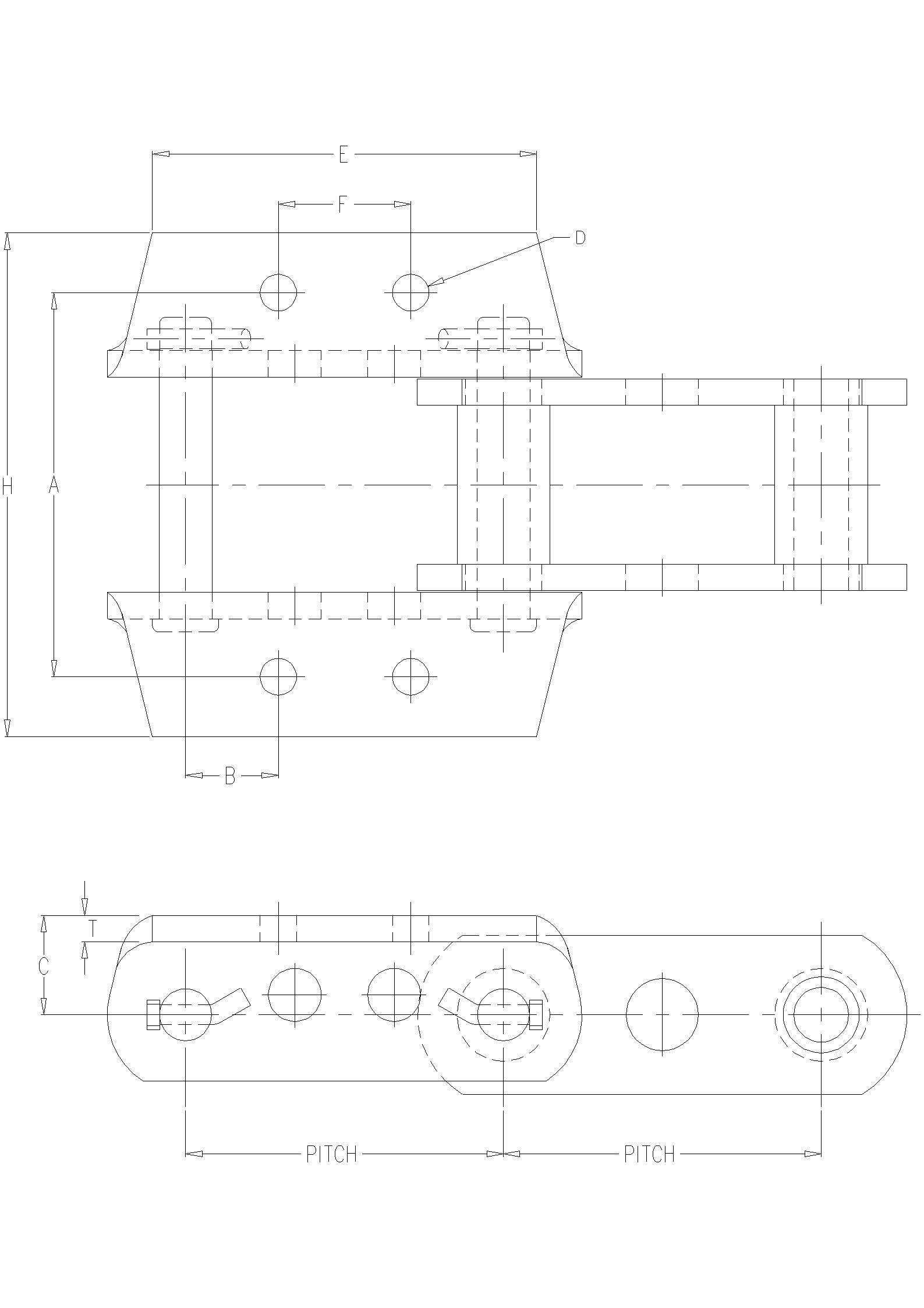 SS Class Bushed Steel Chain Attachments On Allied-Locke Industries