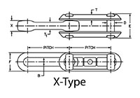 Item # X458, X-Type Chain On Allied-Locke Industries
